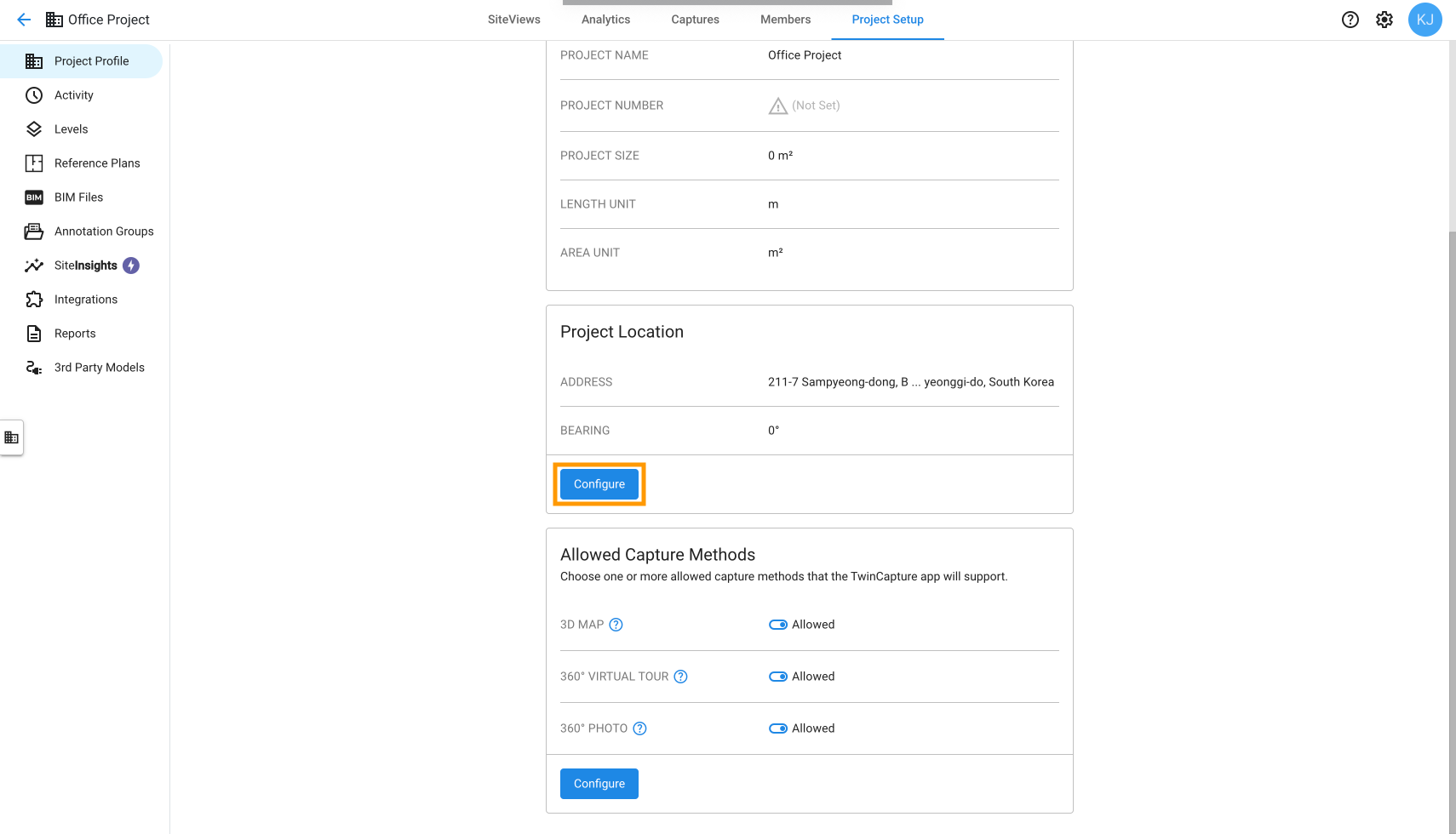 Enable Geocoordinates in a Project – CupixWorks Support Center